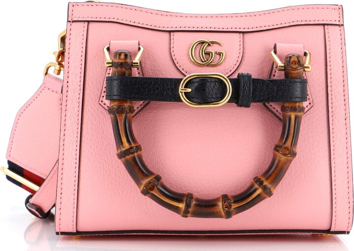 Gucci Diana NM Bamboo Handle Tote Leather Mini - ShopStyle Shoulder Bags