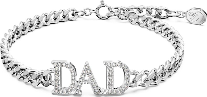 Swarovski Father's Day - Dad bracelet, White, Rhodium plated - ShopStyle