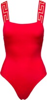 Versace Red Greca Border One-Piece Swimsuit in Stretch Polyamide Woman ...