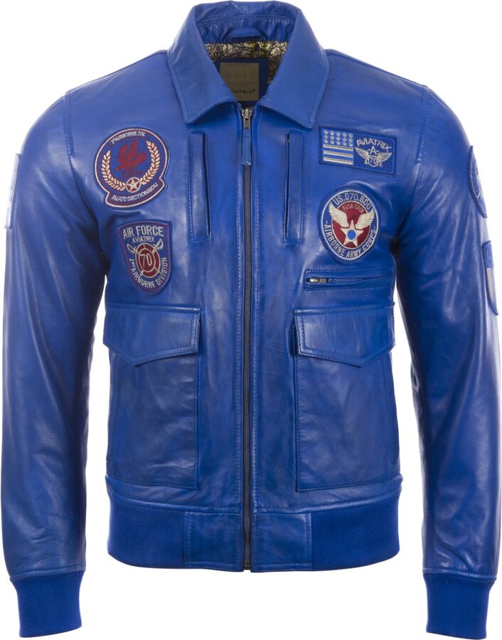 Aviatrix Men's Super-Soft Real Leather Patch Pilot Flying Fashion ...