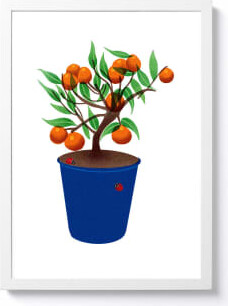 Becky Mann A3 Tree d Print Black - ShopStyle Artwork