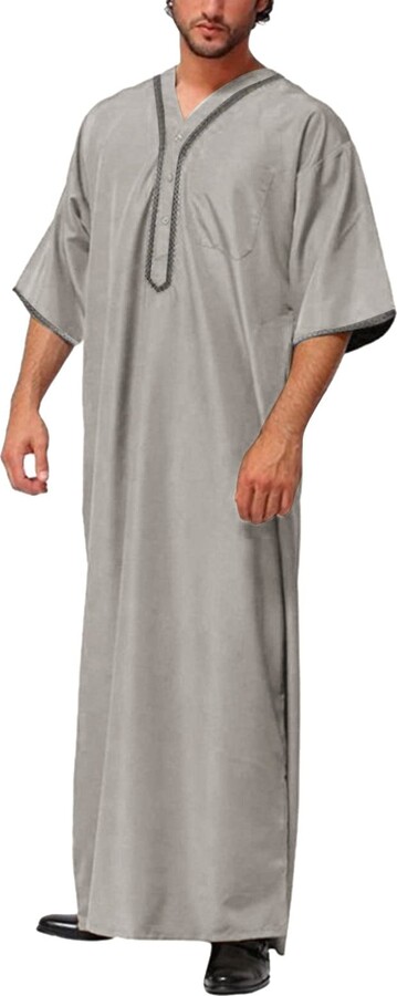 MODSGUE Prayer Clothing for Men Middle East Kaftan Muslim Prayer ...