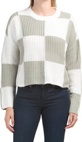 Moon & Madison Boxy Checkered Sweater - ShopStyle