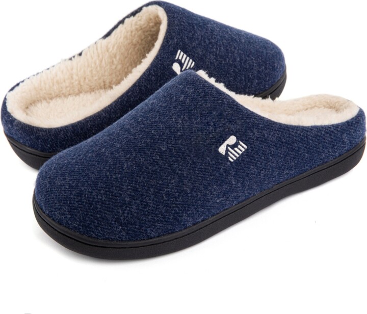 Rockdove Rock Dove Men's Evan Sherpa Lined Clog Slipper - Blue/sherpa ...