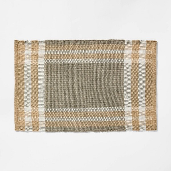 Threshold designed w/Studio McGee 2'1"x3'2" Plaid Indoor/Outdoor ...
