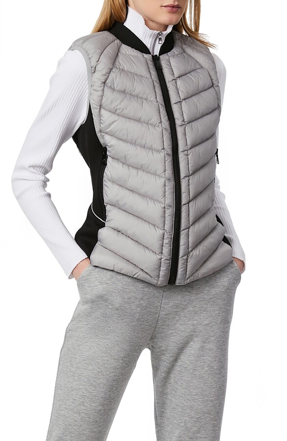 Bernardo Neoprene Trim Channel Quilted Vest - ShopStyle