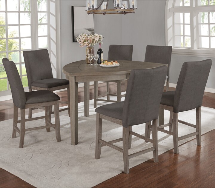 Best Quality Furniture 7-Piece Counter Height Dining Set with ...