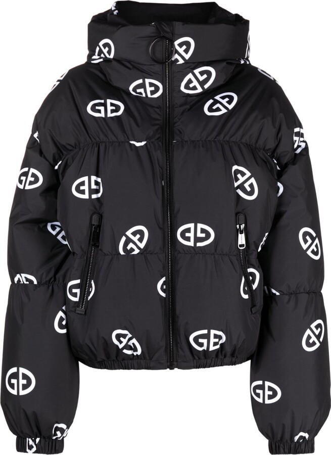 Goldbergh Black Snowflake Logo-Print Puffer Jacket - ShopStyle