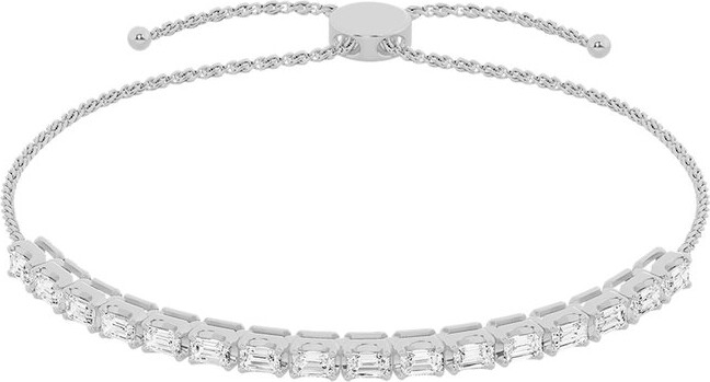 Lab Grown Diamonds 14K 1.00 Ct. Tw. Lab Grown Diamond Tennis Bolo Bracelet - ShopStyle