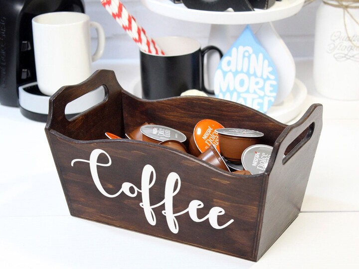 Etsy Coffee Bar Box, Station But First K-Cup Storage, First Coffee ...