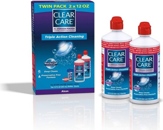 Clear Care Triple Action Cleaning and Disinfecting Solution - Twin Pack ...