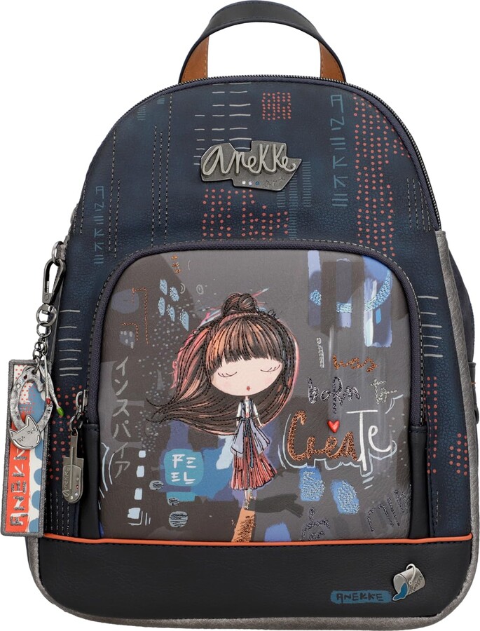 Anekke - Women's Backpack with 3 Compartments – Leather Backpack with ...