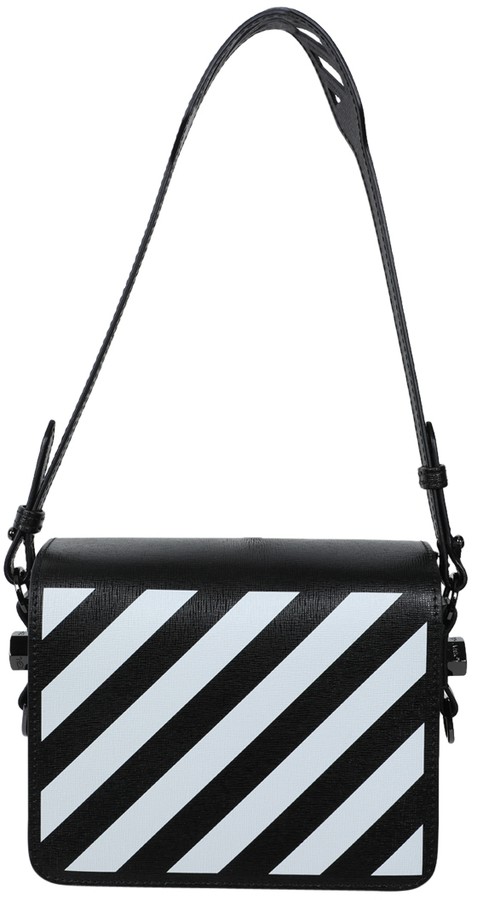 Off-White Black And White Diagonal Flap Bag - ShopStyle