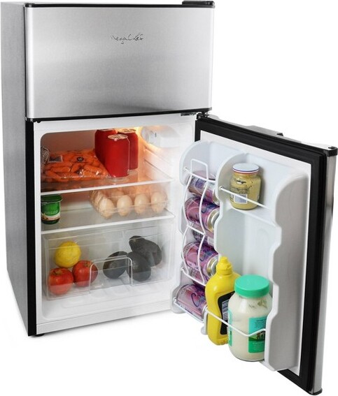 Mega Chef MegaChef 3.2 cu ft Portable 2 Door Refrigerator/Freezer ...
