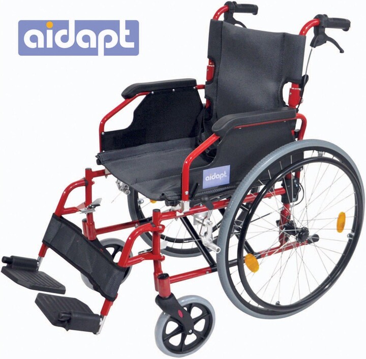 Aidapt Deluxe Lightweight Self Propelled Aluminium Wheelchair Red - ShopStyle Decor