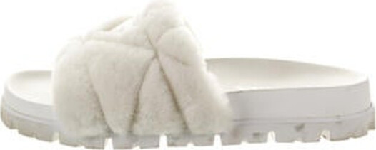 Prada Shearling Slides - ShopStyle