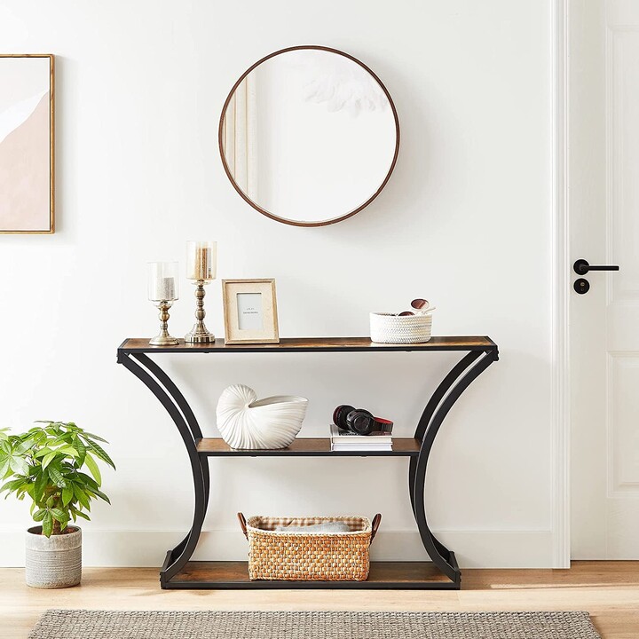 VASAGLE Console Table, Sofa Table,Entryway Table with Curved Frames ...