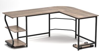 Inbox Zero Home Office Writing Workstation Wooden Table Reversible L ...