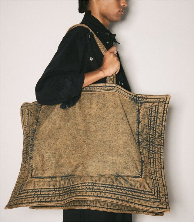 Y/Project Logo-Patch Maxi Denim Tote Bag - ShopStyle