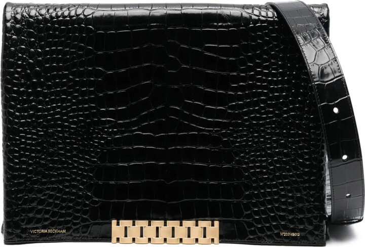 Victoria Beckham Jumbo Chain leather clutch bag - ShopStyle