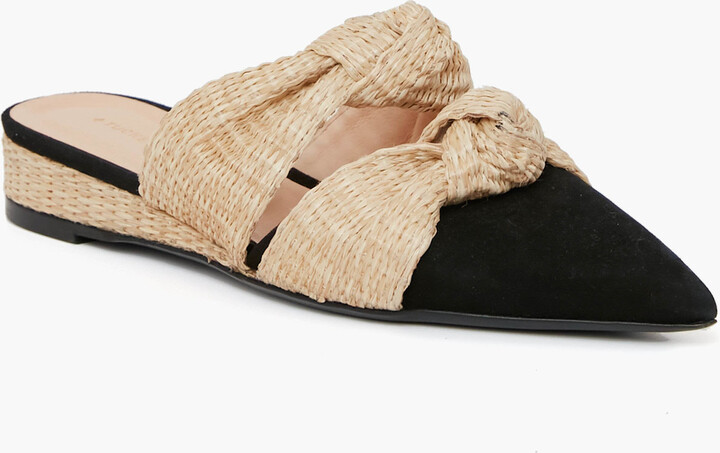 Tuckernuck Shoes Suede and Raffia Lucia Wedge - ShopStyle Flats