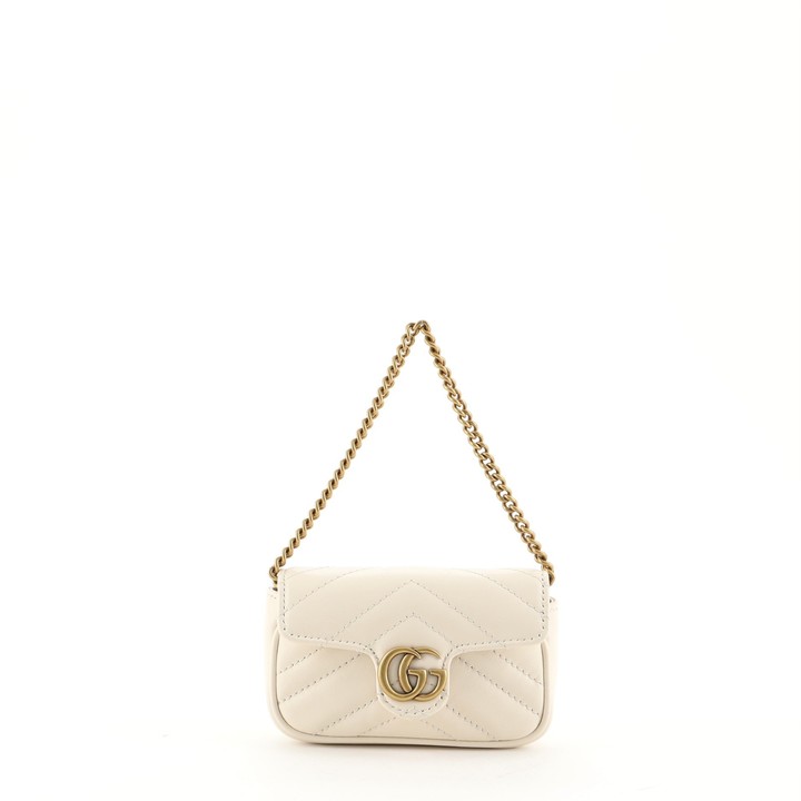 Gucci GG Marmont Coin Purse on Chain Matelasse Leather - ShopStyle ...