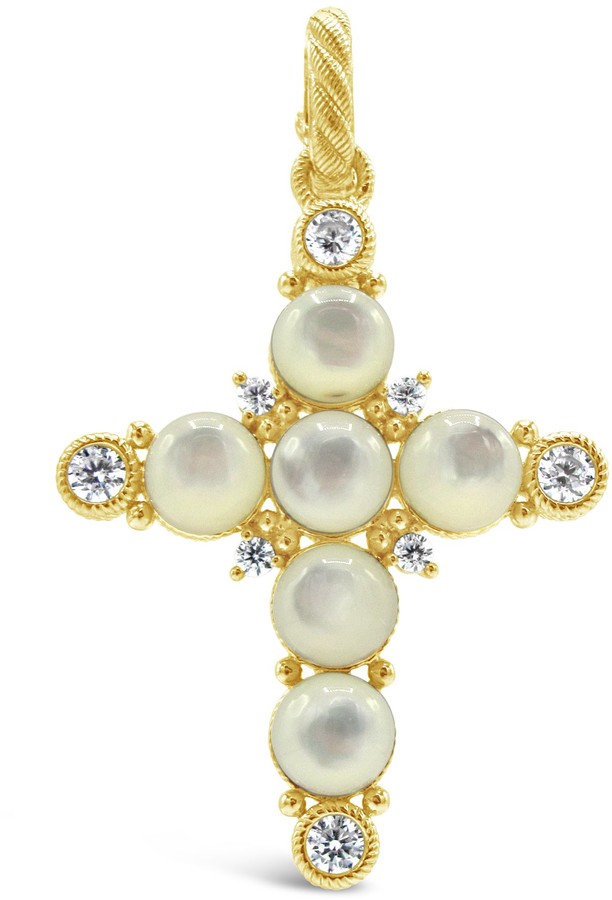 Judith Ripka 14K Clad Mother-of-Pearl & Diamonique Enhancer - ShopStyle ...