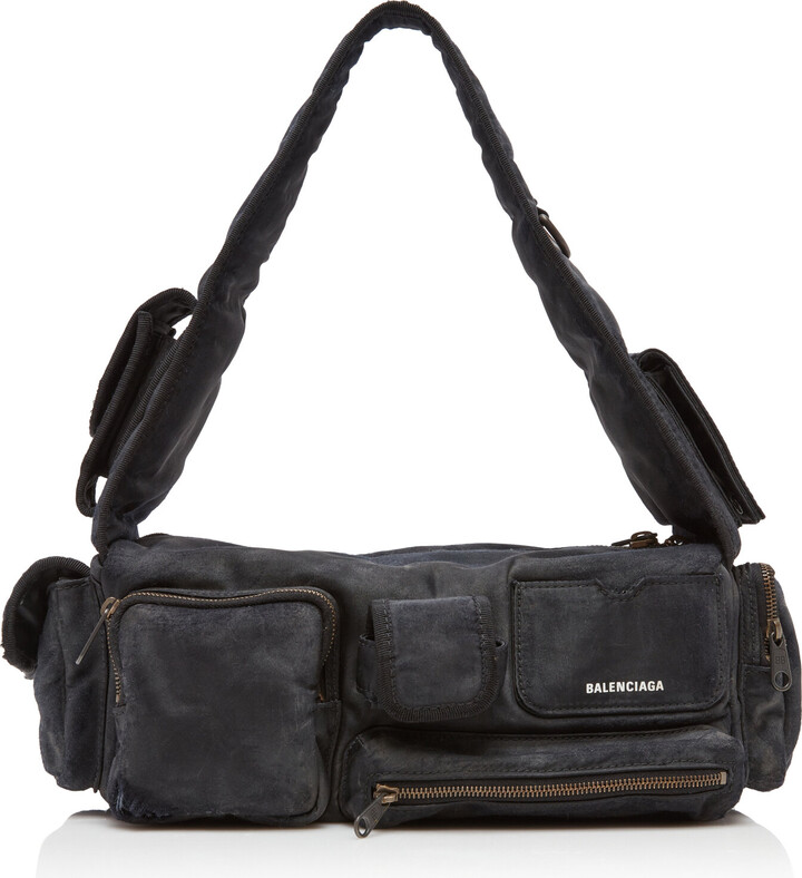 Balenciaga Superbusy Distressed Nylon Sling Bag - ShopStyle