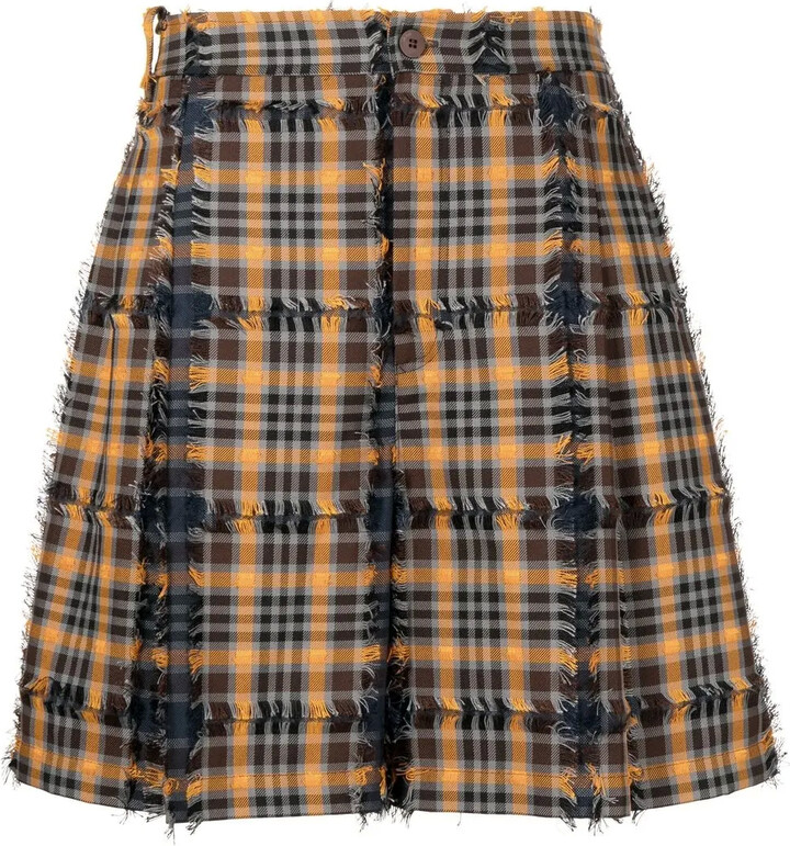 Off Duty Kara check-pattern shorts - ShopStyle