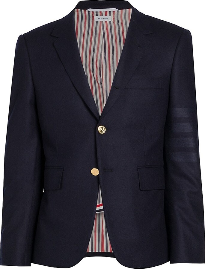 Thom Browne Fit 1 Classic Two-Button Wool-Cashmere Sport Jacket - ShopStyle