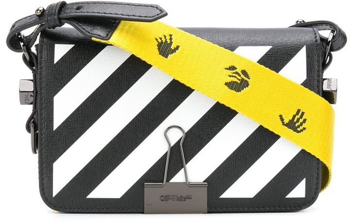 Off-White Diagonal Binder Clip crossbody bag - ShopStyle