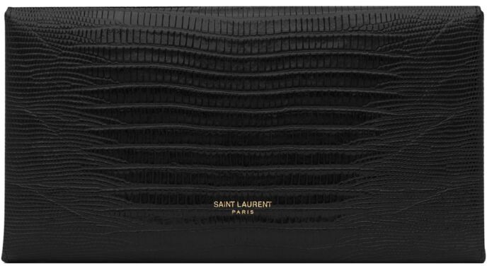Saint Laurent Leather Letter Pouch - ShopStyle Clutches