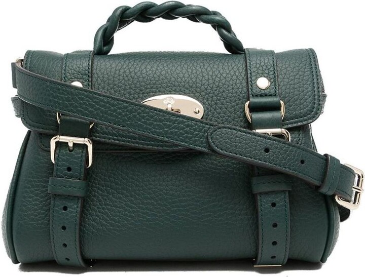 Mulberry Mini Alexa Green Leather Crossbody Bag - ShopStyle
