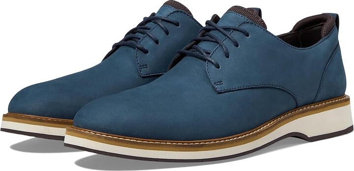 Cole Haan Osborn Grand 360 Plain Toe Oxford Men's Shoes Navy Nubuck ...