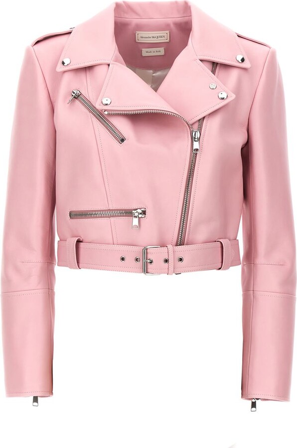 Alexander McQueen Crop Biker Jacket - ShopStyle