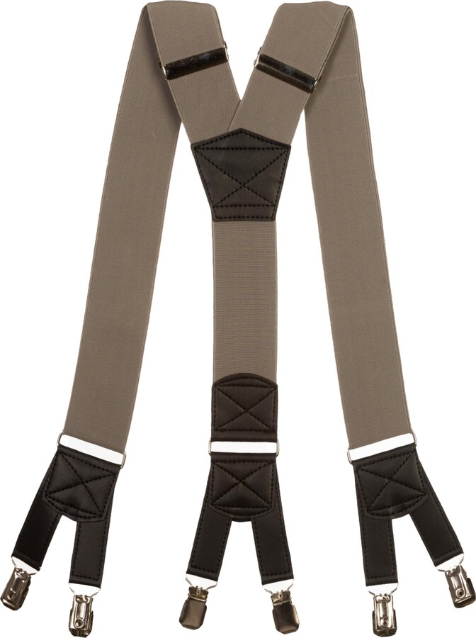 Olata Men's Extra Wide Heavy Duty Y-Shape Braces/Suspenders with Six ...