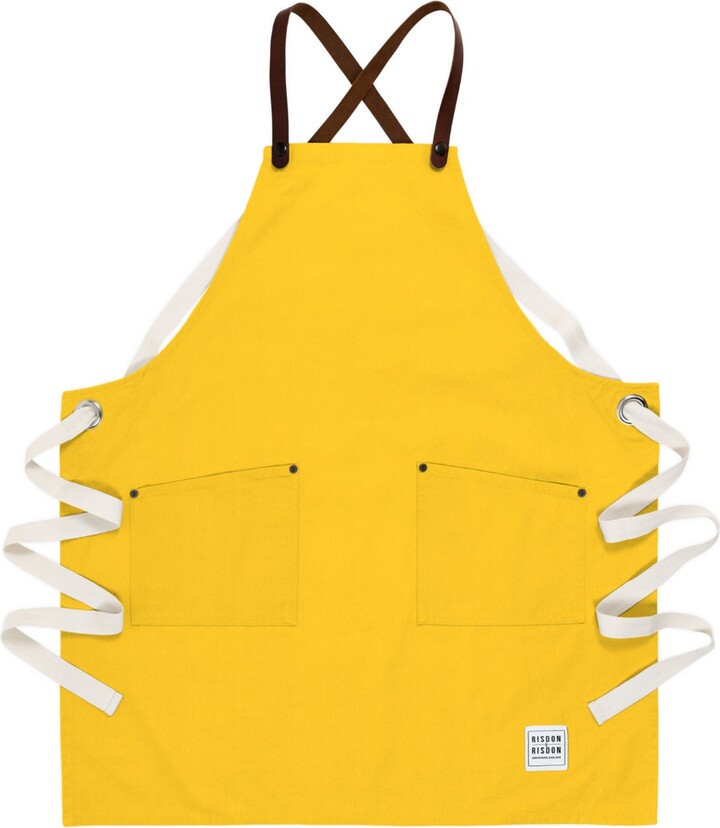 Risdon & Risdon Yellow / Orange Studio Cross Back Apron - Yellow ...
