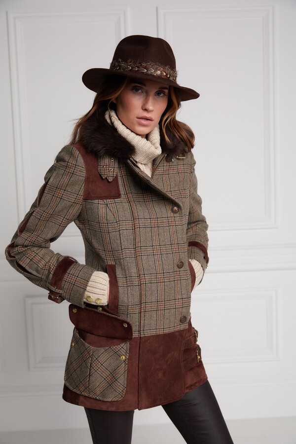 Holland Cooper Balmoral Field Jacket - Bourbon Tweed - ShopStyle