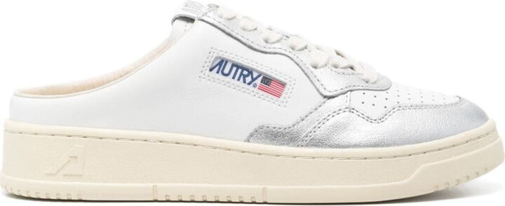 AUTRY 'Medalist' Low Mule In Two-Tone Leather - ShopStyle