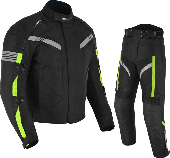 VASTER Mens Motorbike Suit Waterproof Motorcycle 2 Piece Suit fully ...
