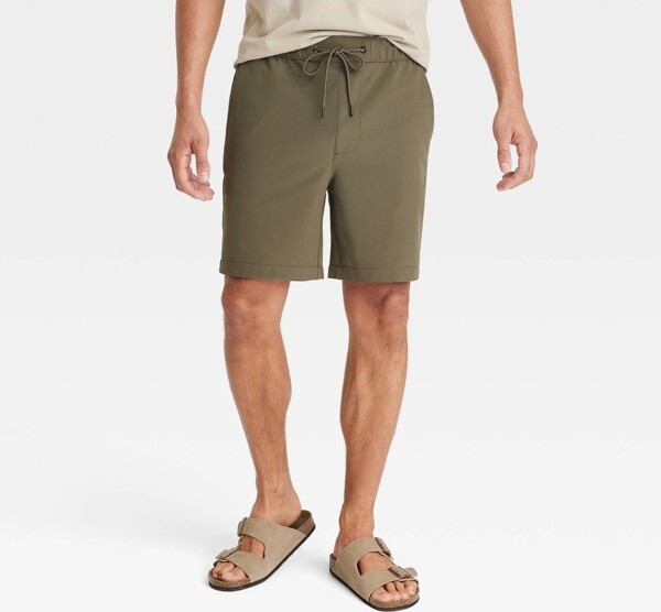 Men's 7" Tech E-Waist Pull-On Shorts - Goodfellow & Co™ Peat Moss ...