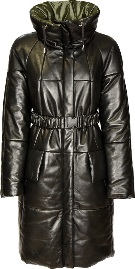 29THOCTOBER - Albe - Long Black Leather Jacket - ShopStyle