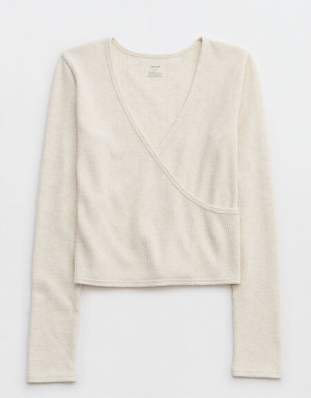 aerie Waffle Wrap Top - ShopStyle