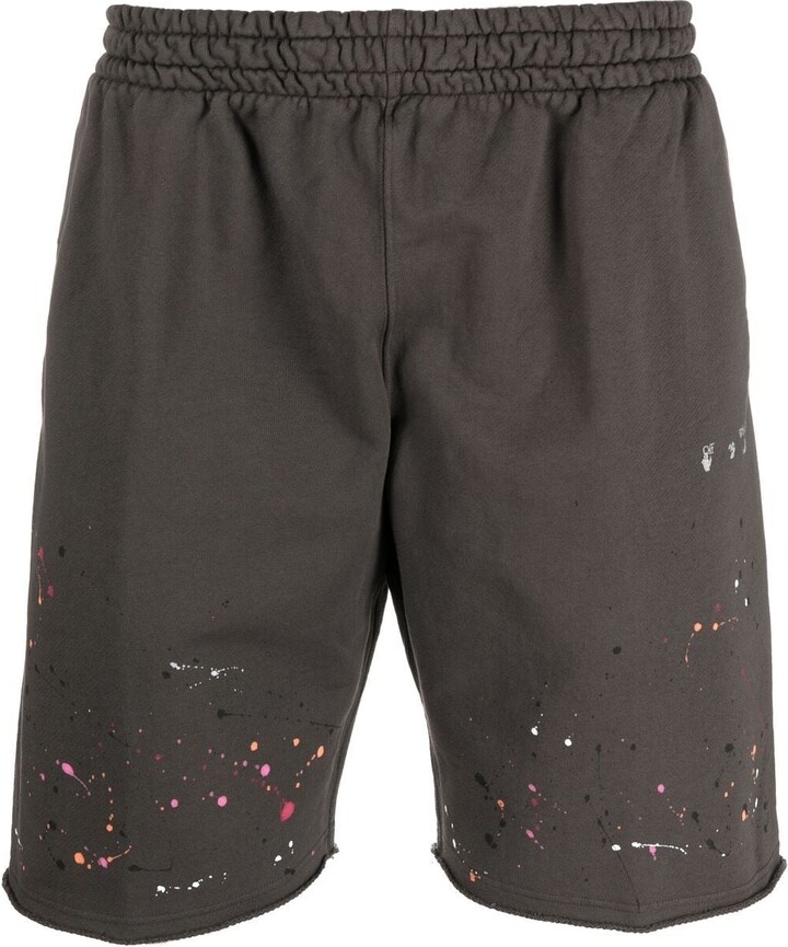 Off-White Vintage paint splatter sweat shorts - ShopStyle
