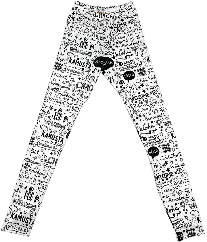 Mixed Up Clothing Little Girls Hello Graphic Leggings - ShopStyle