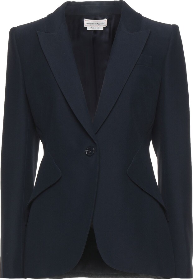 Alexander McQueen Suit Jacket Midnight Blue - ShopStyle Blazers