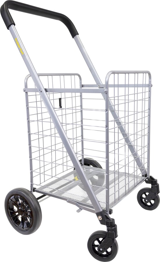 dbest products Cruiser Cart Deluxe 2 Shopping Grocery Rolling Folding ...