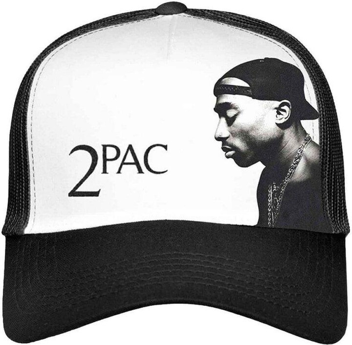 Tupac Shakur Profile Photo Mesh Panel Baseball Cap - ShopStyle Hats