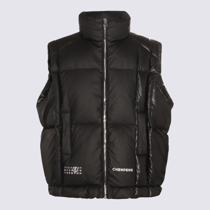 Mm6 Maison Margiela X Chenpeng Black Down Jacket - ShopStyle Vests
