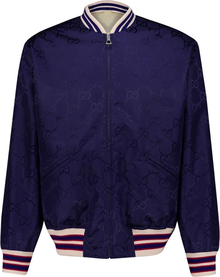 Gucci GG-pattern canvas bomber jacket - ShopStyle